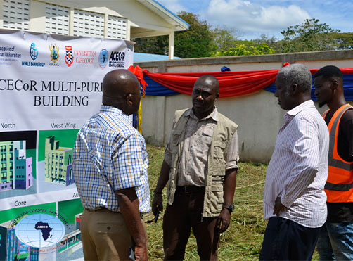 Sod Cutting Ceremony held for the ACECoR Multipurpose Building | Africa Centre of Excellence in ...